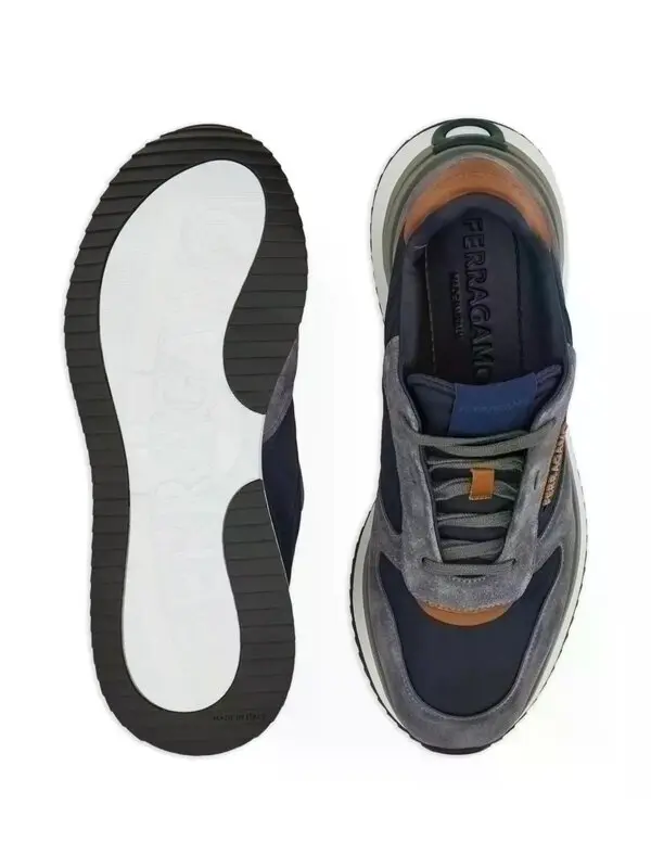 FERRAGAMO Suede Leather Sneakers - Blue