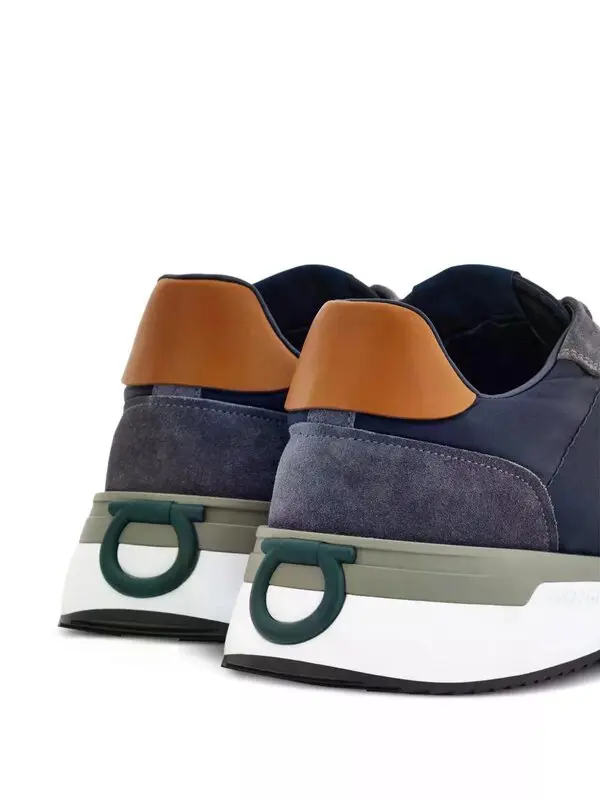 FERRAGAMO Suede Leather Sneakers - Blue