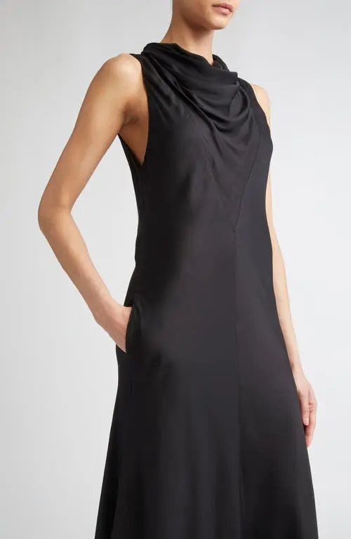 Brandon Maxwell The Fallon Cowl Neck A-line Dress