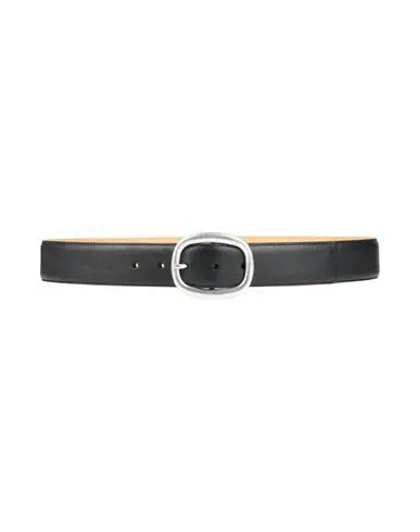 Sandro Leather Belt With Buckle And Brand Logo