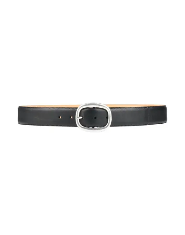 Sandro Leather Belt With Buckle And Brand Logo