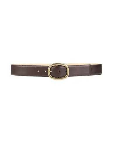 Sandro Leather Belt With Buckle And Brand Logo - Brown