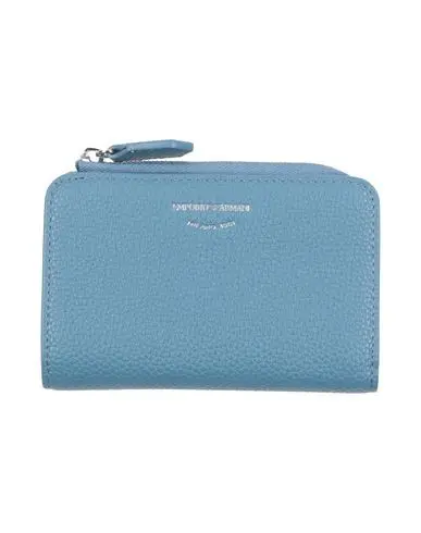 Emporio Armani Wallet Antique Rose Leather - Blue