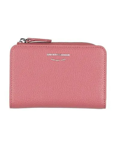 Emporio Armani Wallet Antique Rose Leather - Pink