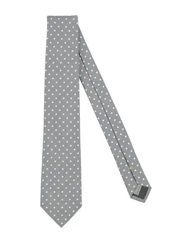 Canali Polka-dot Silk Necktie - Grey