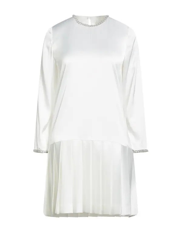 Sandro Mini Pleated Satin Dress