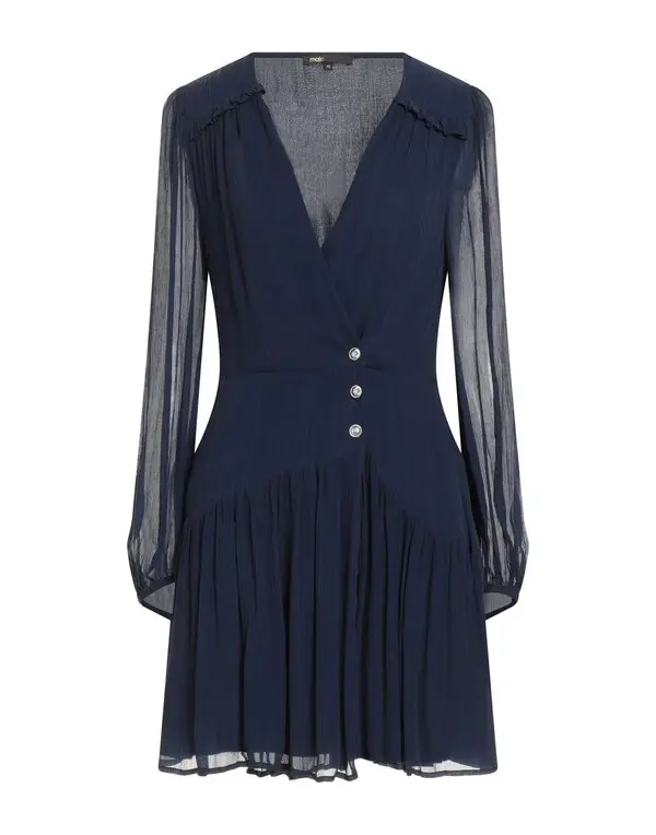 Maje Georgette Mini Wrap Dress