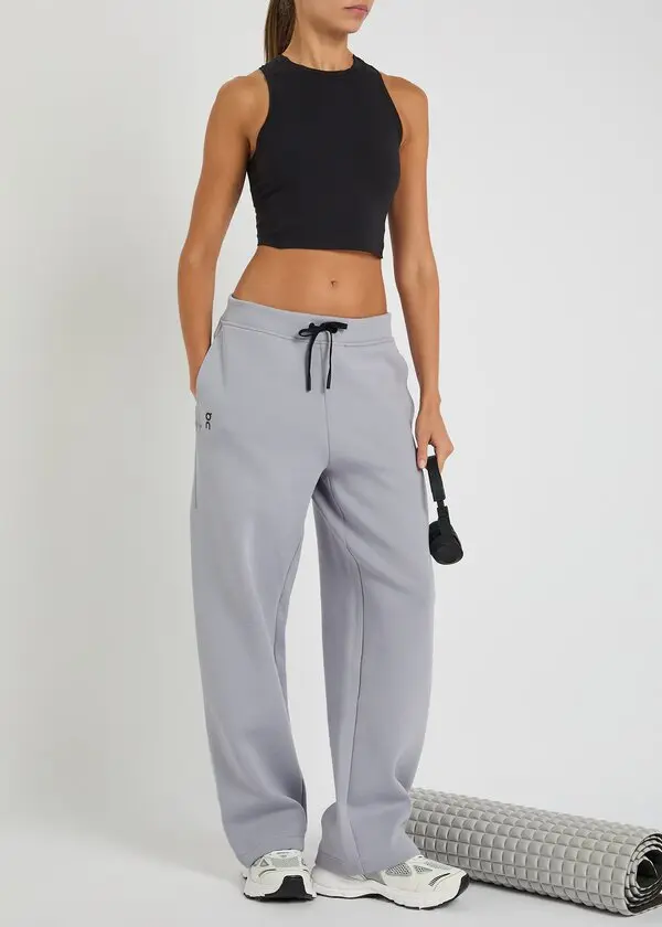 On Studio Cropped Stretch-jersey Top