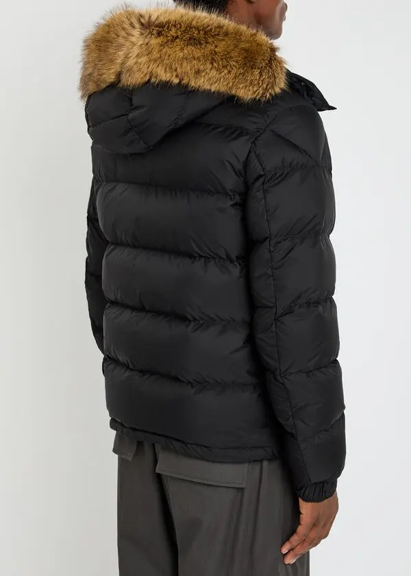 Moncler Maya Faux Fur-embellished Shell Jacket