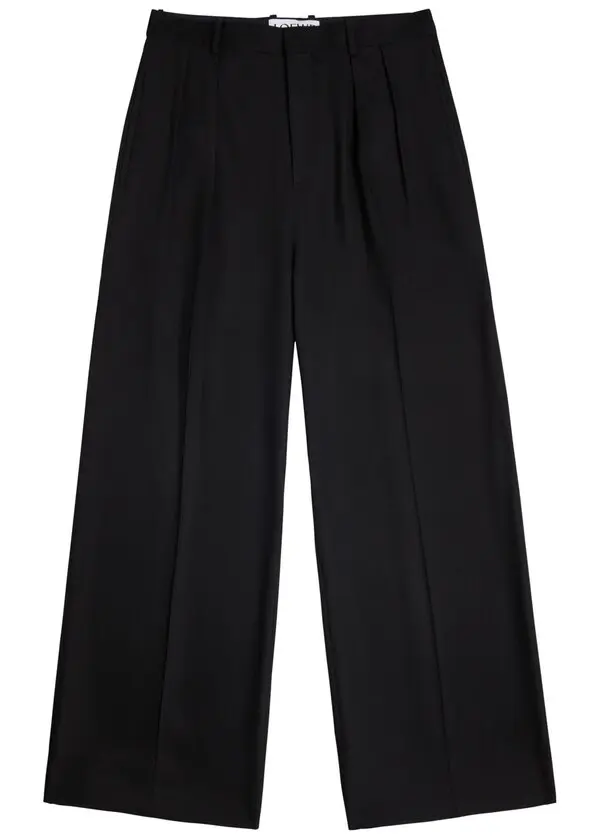 Loewe Logo-embroidered Woven Trousers