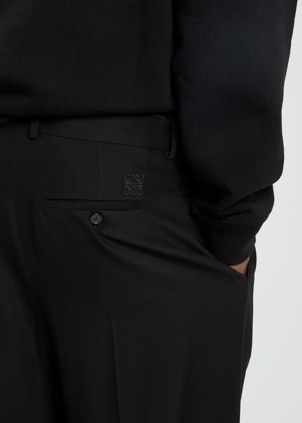 Loewe Logo-embroidered Woven Trousers