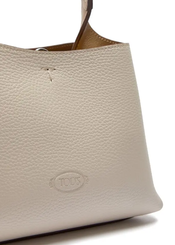 TOD'S Florida Mini Leather Tote Bag - Ivory