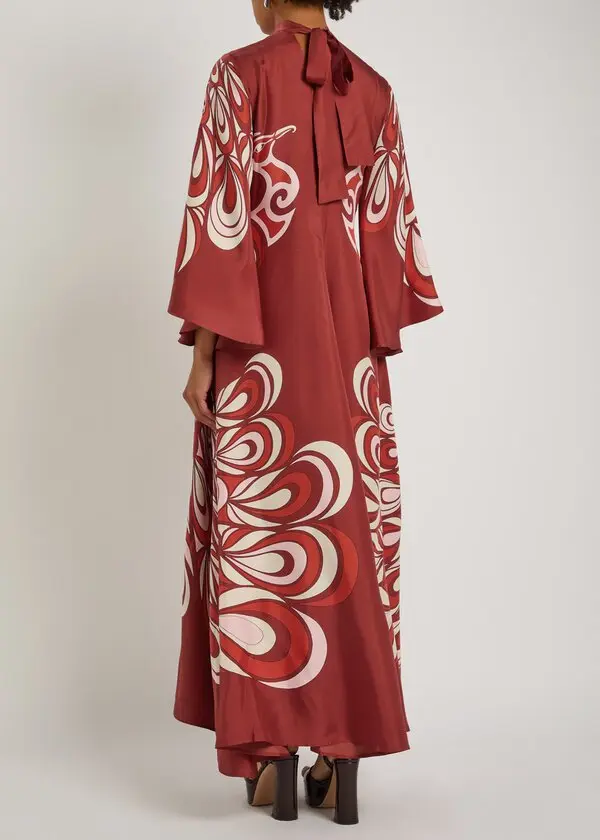 La DoubleJ Magnifico Printed Silk-twill Dress - Multicoloured