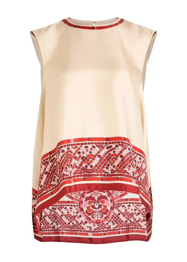 La DoubleJ San Carlo Printed Silk-twill Top - Multicoloured