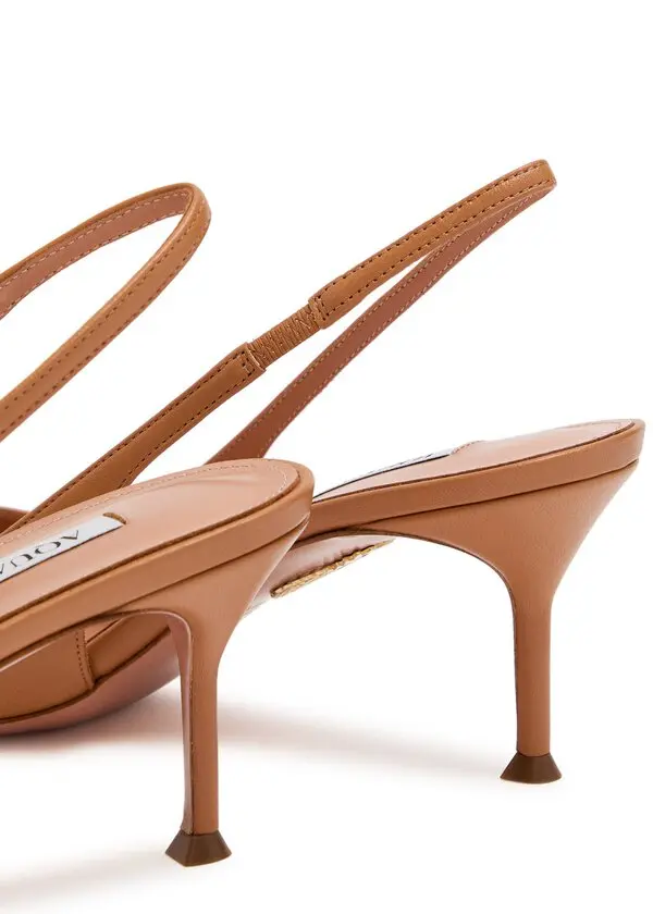 AQUAZZURA Moves 65 Leather Slingback Pumps