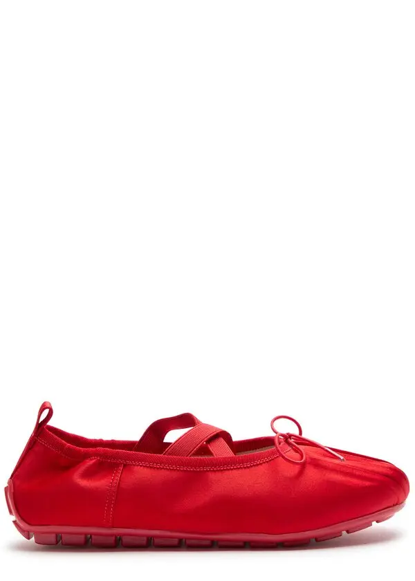 Simone Rocha Ballerina Grip Satin Ballet Flats