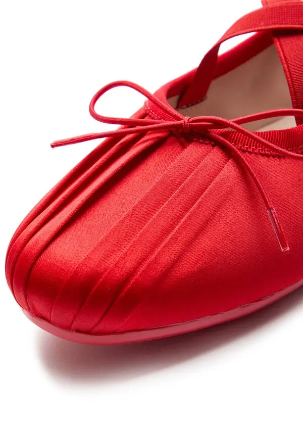 Simone Rocha Ballerina Grip Satin Ballet Flats
