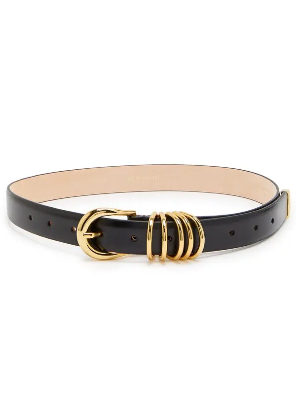 DEHANCHE Hollyhock Leather Belt - Black