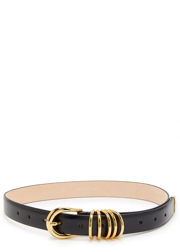 DEHANCHE Hollyhock Leather Belt - Black