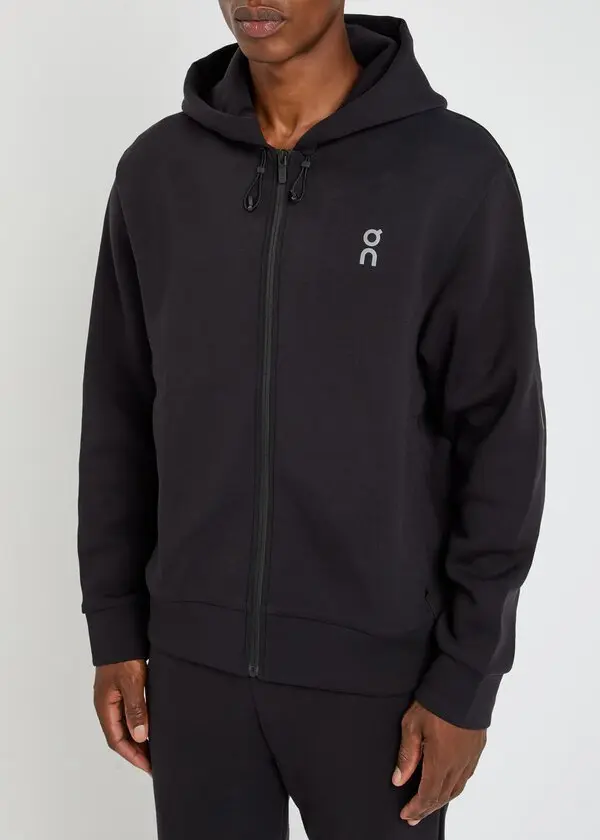 On Focus Tech Hooded Cotton-blend Sweatshirt