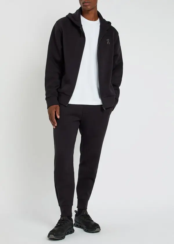 On Focus Tech Hooded Cotton-blend Sweatshirt