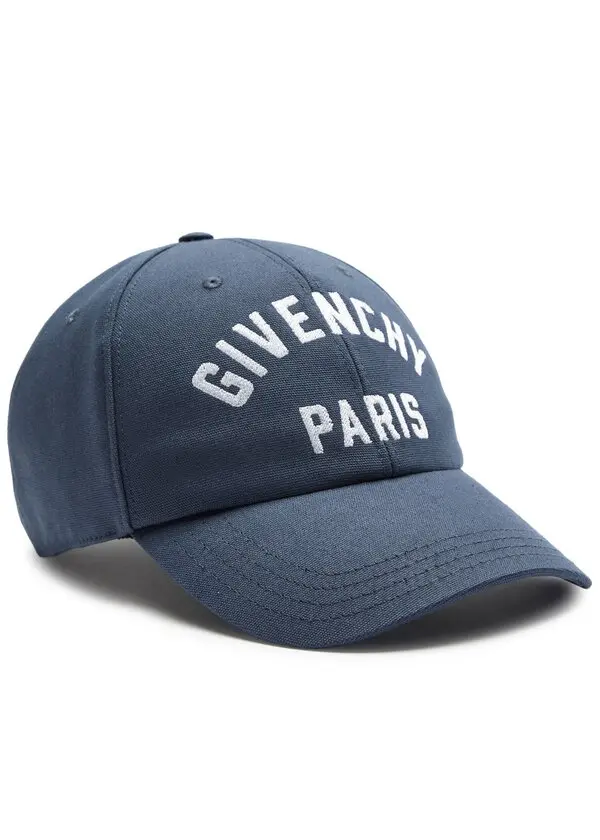 Givenchy Curved Logo-embroidered Cotton Cap - Navy