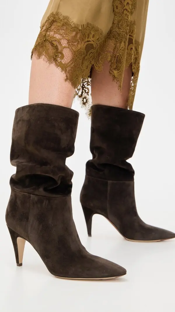 GIANVITO ROSSI Elise Camoscio Stivale Boots - Moka