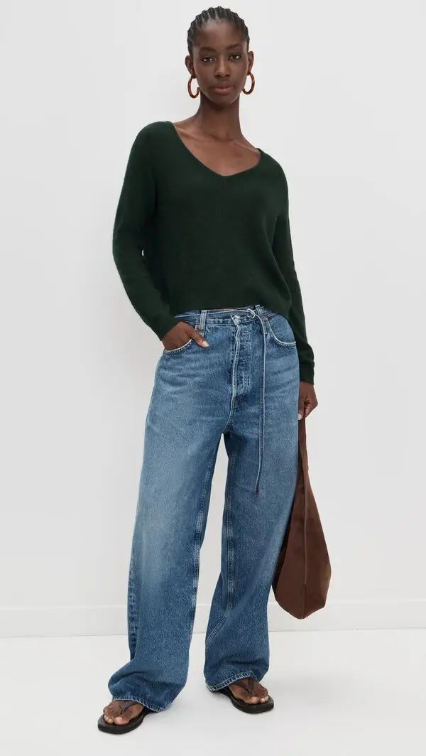 American Vintage V-neck Long Sleeve Sweater