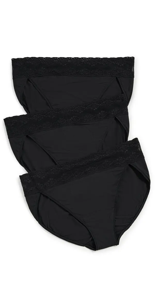 Natori Bliss Perfection French Bikini 3-pack - Black