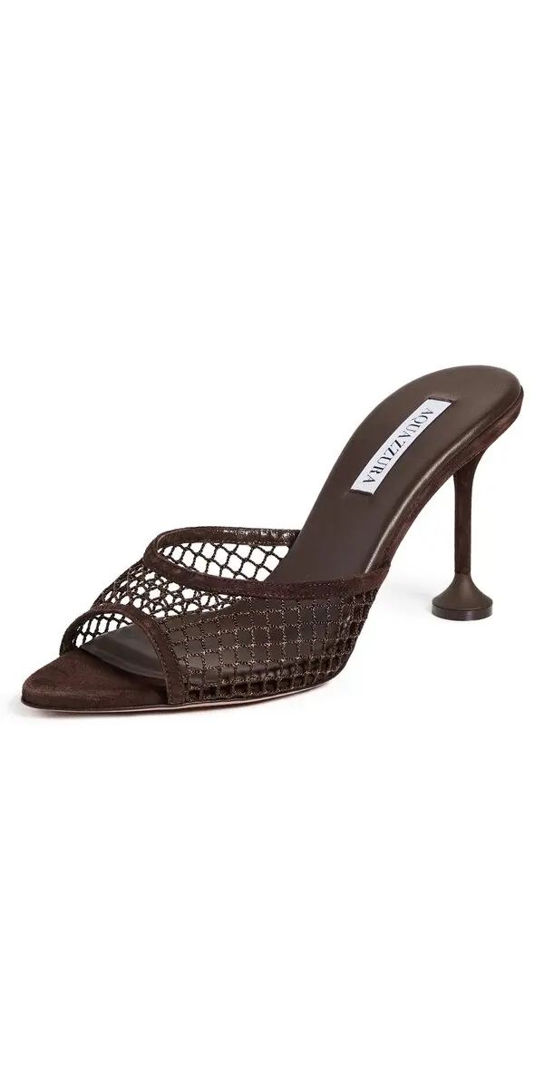 AQUAZZURA Bisous Mesh Mules 85mm