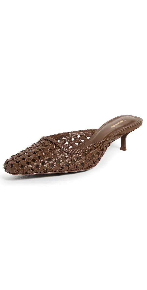 Larroude Amal Macrame Heels - Umber