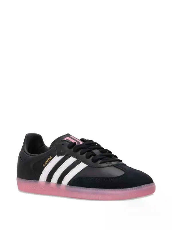 Adidas Samba Juventus Three-stripe Sneakers - Black