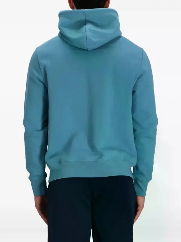 Paul Smith Logo-patch Cotton Hoodie - Blue