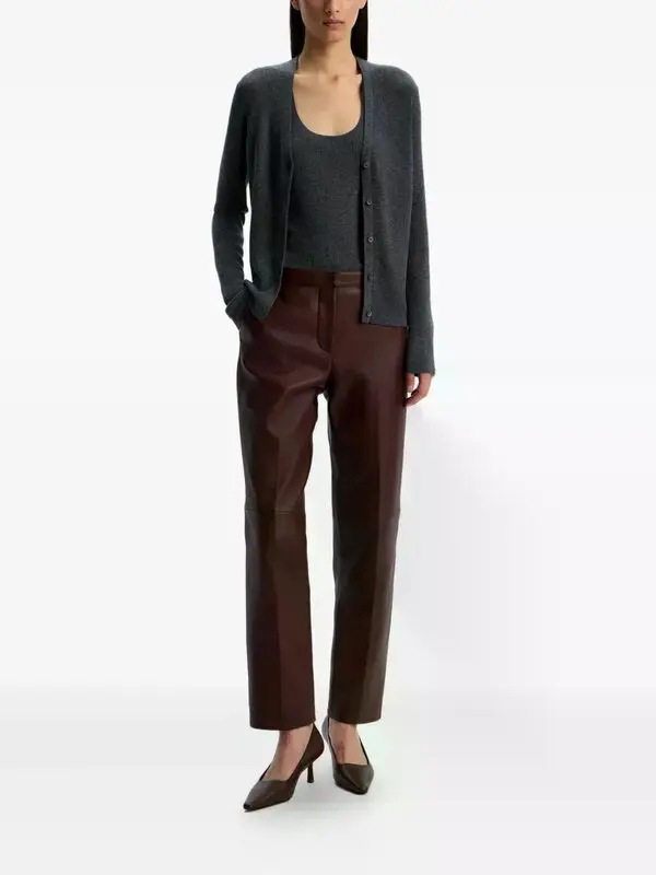 12 STOREEZ Ribbed V-neck Merino Wool Cardigan