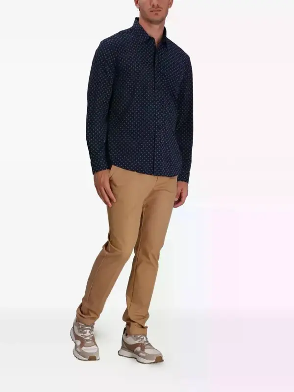BOSS Patterned Long-sleeved Shirt - Blue