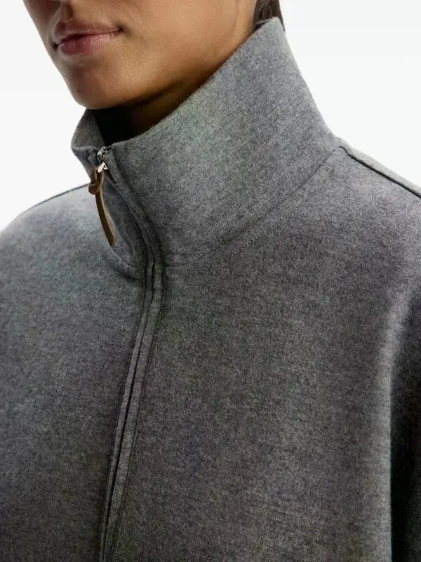 12 STOREEZ Half-zip High-neck Wool-blend Sweatshirt
