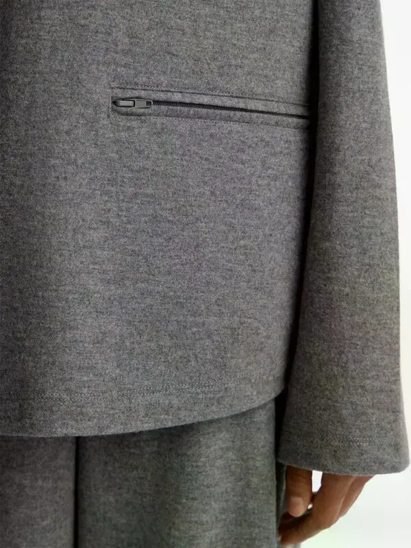 12 STOREEZ Half-zip High-neck Wool-blend Sweatshirt