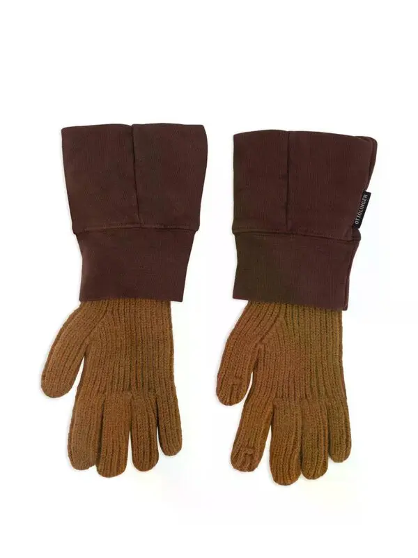 Ottolinger Deconstructed Sleeve Gloves - Brown