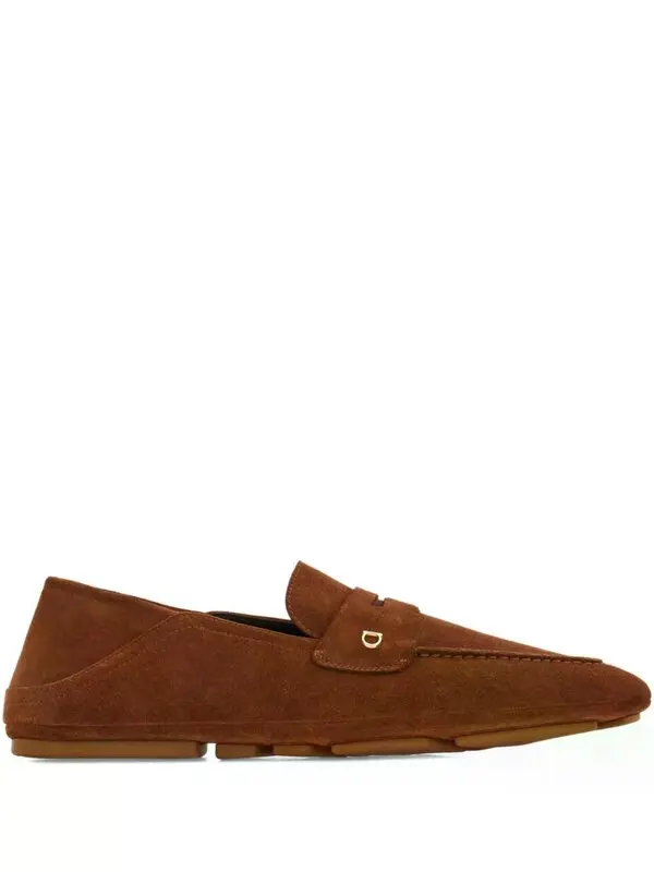 FERRAGAMO Gancini Loafers - Brown