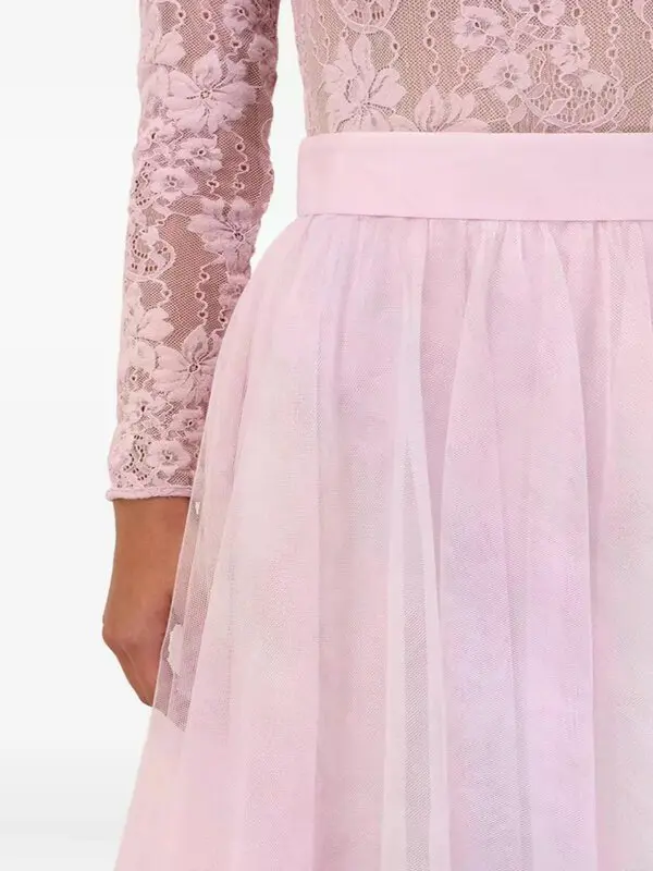 Zimmermann Tulle Pleated Maxi Skirt
