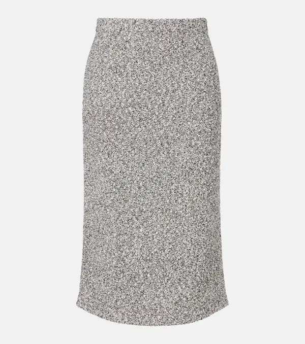 Tory Burch Tweed Pencil Skirt - Grey