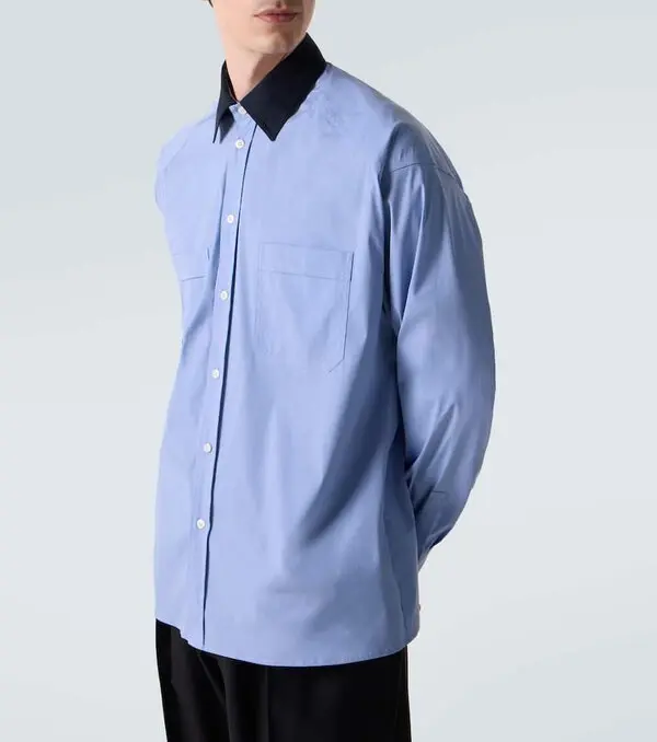 Plan C Cotton-blend Poplin Shirt