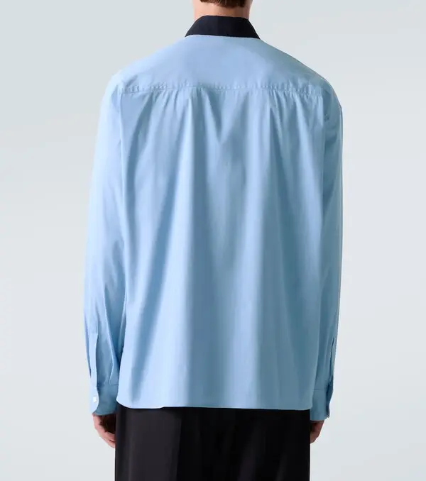 Plan C Cotton-blend Poplin Shirt