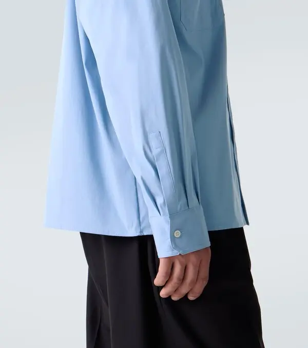 Plan C Cotton-blend Poplin Shirt
