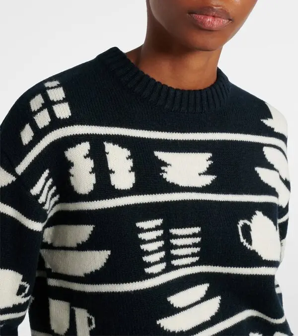 JW Anderson Jacquard Wool Sweater - Black