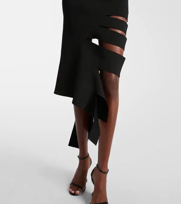 MUGLER Cut-out Midi Skirt
