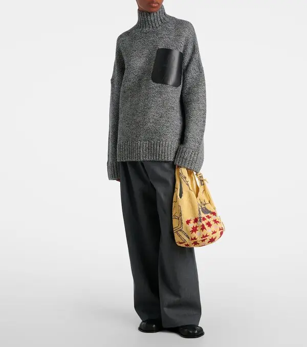 JW Anderson Wool And Alpaca-blend Turtleneck Sweater - Grey