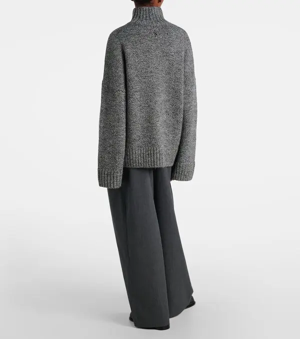 JW Anderson Wool And Alpaca-blend Turtleneck Sweater - Grey