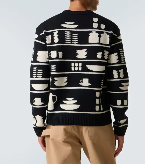 JW Anderson Jacquard Wool Crewneck Sweater