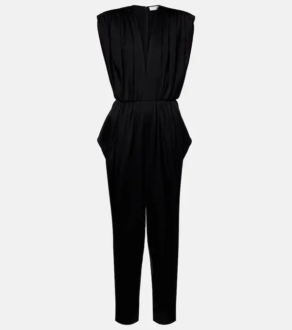 Stella McCartney Draped V-neck Jumpsuit - Black